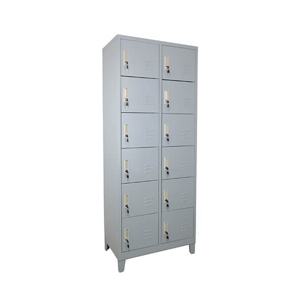 Locker Metálico 12 espacios o compartimientos con patas | GrupoAlvaces.com